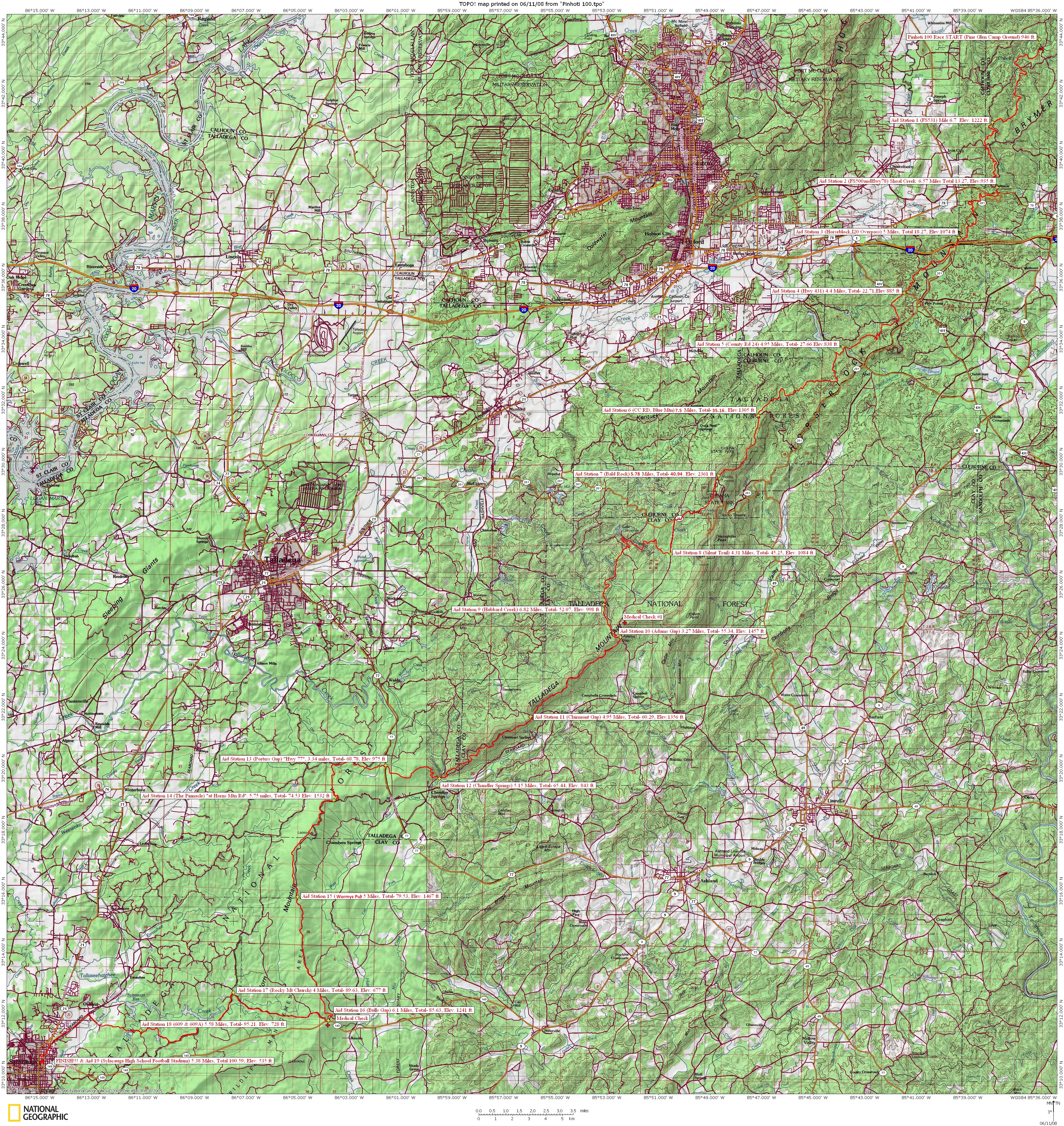 Georgia Pinhoti Trail Map